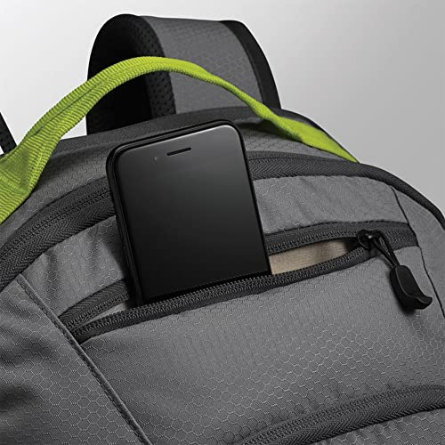 High Sierra Swoop SG Backpack, Travel or Work Laptop Bookbag with Drop Protection Pocket, and Tablet Sleeve, One Size, Steel Grey/Neon Green