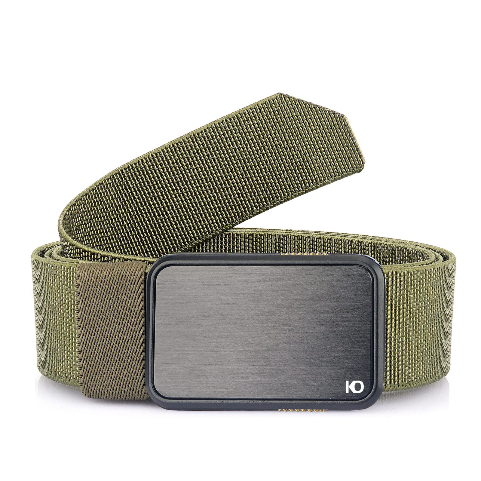 Kikmio Tactical Belt, Adjustable Stretch Nylon Men's Belt with Heavy Duty Quick Release Buckle …