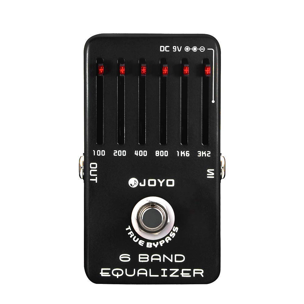 JOYO JF-11 EQ 6-Band Equalizer Pedal Bundle with DC 9V Pedal Power Supply (800mA -1A) AC Adapter