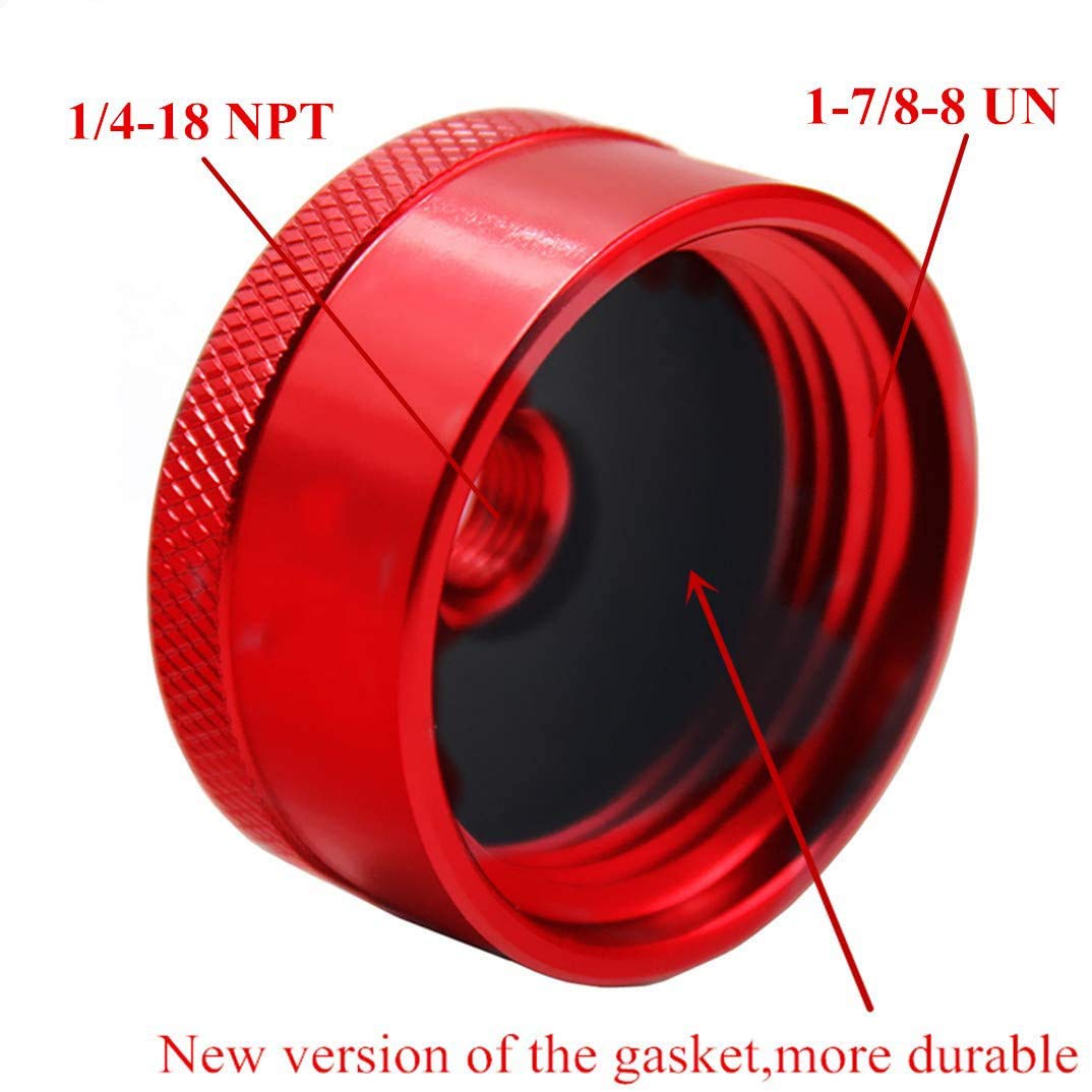imUfer Extended Run Gas Cap Adapter fit 1/4" NPT Line with 1/8" Thick Fuel Resistant Sealing Washer and Aluminum Mess Oil Changes Funnel for EU1000i EU2000i EU3000i