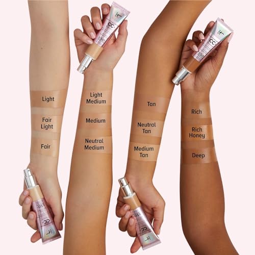 IT Cosmetics Your Skin But Better CC+ Cream Illumination - Color Correcting Cream, Full-Coverage Foundation, Hydrating Serum & SPF 50+ Sunscreen Radiant Finish 1.08 fl oz