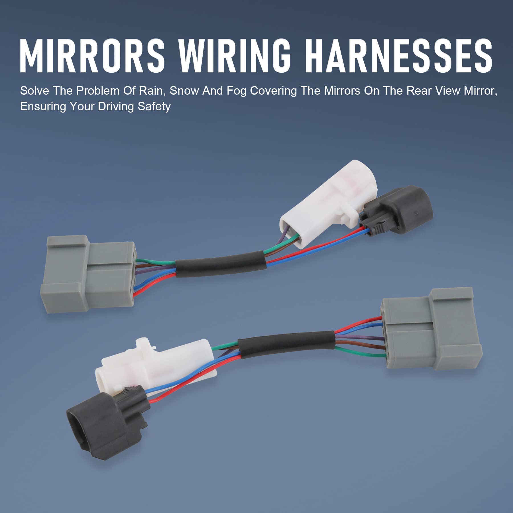 JDMSPEED New Mirrors Power Heated Upgrade Harness Adapter LH RH Pair Set Replacement For Ford Excursion 2000-01, Replacement For Ford F250 F350 F450 F550 1999 2000 2001 2002 2003 Mirror Wiring Adapter