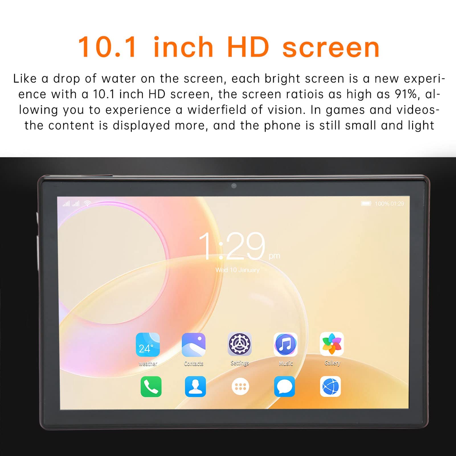 Student Tablet, 2 Card Slots 7000mAh Office Tablet 10 Inch IPS (US Plug)