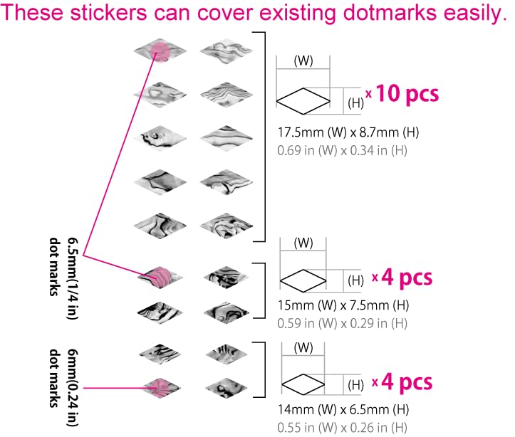 Inlaystickers Jockomo Traditional Diamond (Avalon Mix) Position Mark Guitar Bass Ukulele Inlay Sticker