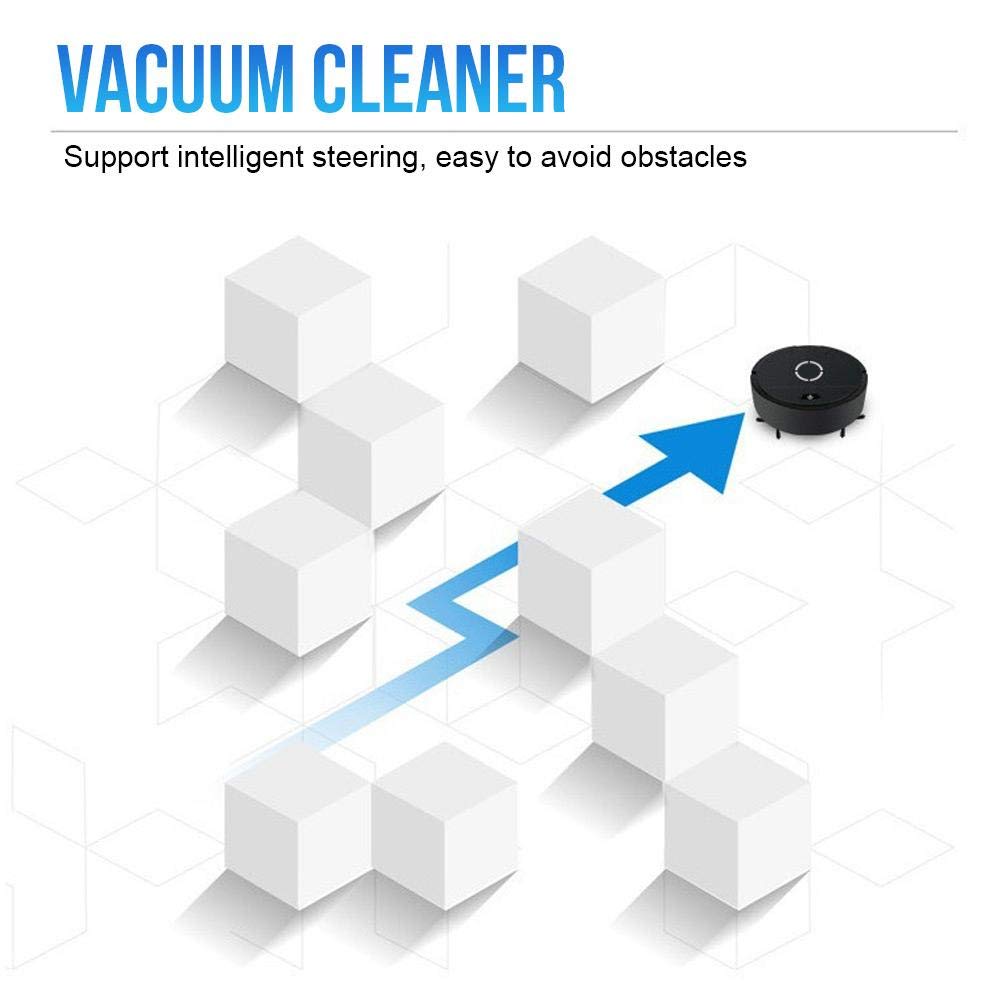 Jectse Sweeping Robot,USB Charging Automatic Sweeping Robot,Household Intelligent Vacuum Cleaner Robot, Strong Absorption of Hair, Fine Debris and Other Debris, Intelligent Avoid Obstacles