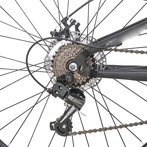 LUGMOzxc Bicycle 26 Inch Steel Frame MTB 21 Speed Mountain Bike Bicycle Double Disc Brake (Color : Blue, Size : 26 inch)