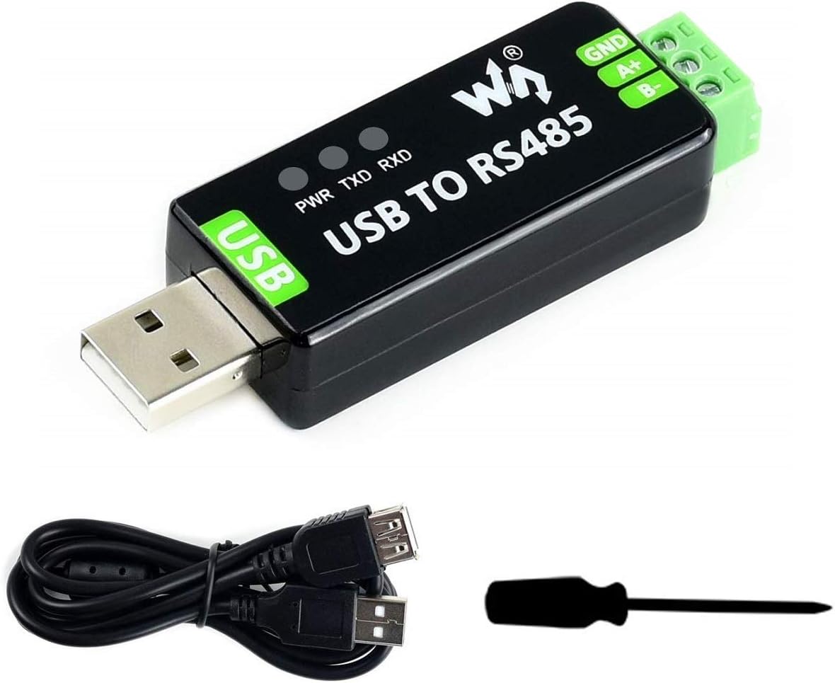 Industrial USB to RS485 Converter Adapter Original FT232RL and SP485EEN Chip, Lightningproof Tube, Resettable Fuse, ESD And TVS Protection Circuits,Supports Mac, Linux, Android, WinCE,Windows