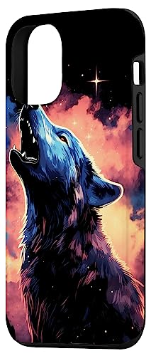 iPhone 12/12 Pro Howling Wolf Space Galaxy Stars Wolves Animal Case