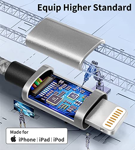 iPhone Charger, 5Packs(3ft 3ft 6ft 6ft 10ft) Apple MFi Certified Lightning Cable Fast Charging High Speed Data Sync USB Cable Compatible iPhone 14/13/12/11 Pro Max/XS MAX/XR/XS/X/8/7/Plus/6S/SE/iPad