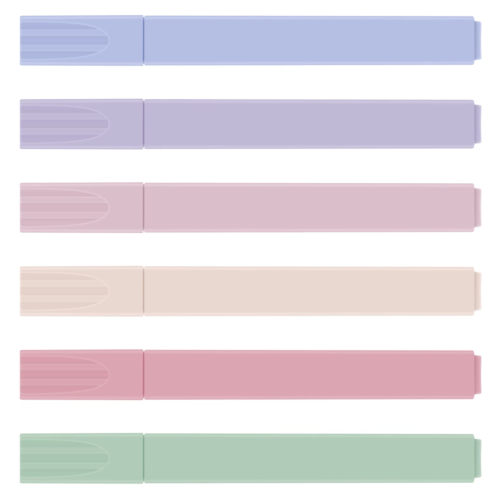 Highlighters Pen, Assorted Pastel Colors Chisel Tip, Aesthetic Highlighter Marker Set, Water Based, No Bleed for Journal Bible Planner Notes Adults Kids Students Office School Supplies(6 Cool Color)