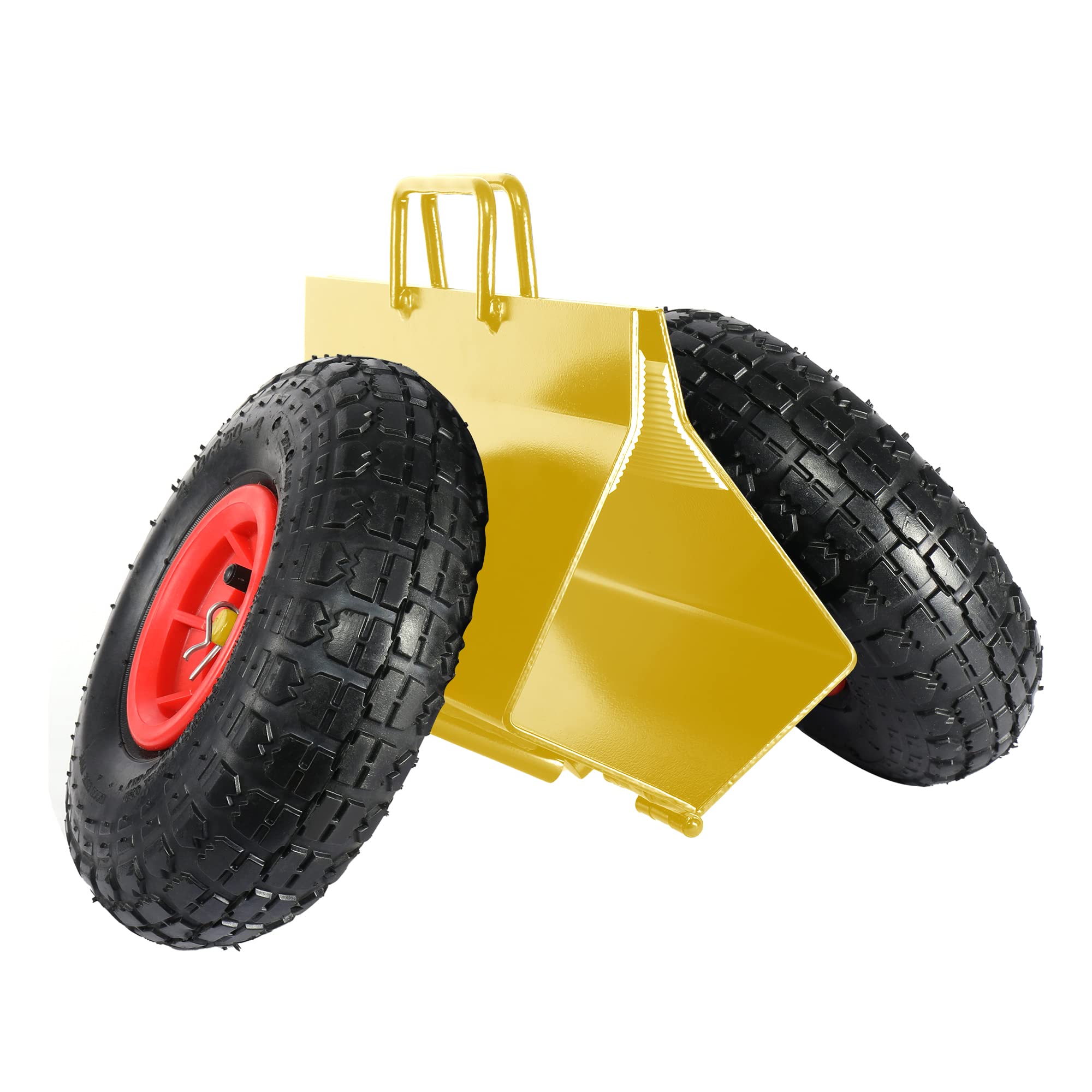 Heavy Duty Panel Dolly, Extended Model Slab Dolly w/Handle & 2 10" Pneumatic Wheels 600LBS Capacity for Drywall Sheet Heavy Appliance & Material Handling All Terrain Moving Cart Panel Dolly - Yellow