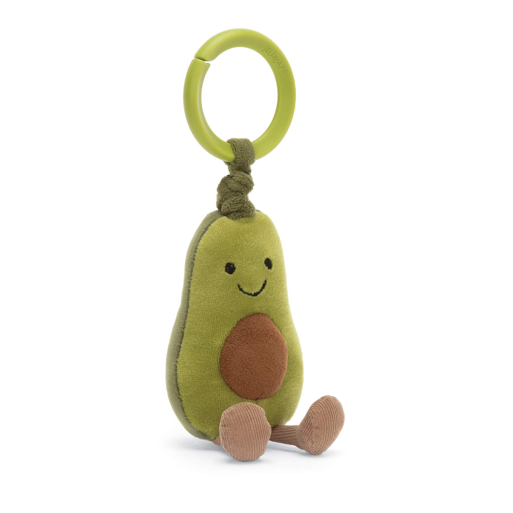 Jellycat Amuseable Avocado Jitter Baby Car Seat Stroller Toy, 6 inches