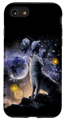 iPhone SE (2020) / 7 / 8 Cosmic Space Wolf, Wolves Family Howling Case