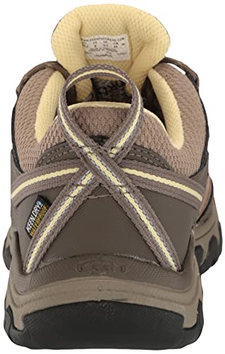 KEEN Women's Ridge Flex Low Height Waterproof Hiking Boots, Safari/Custard, 8.5