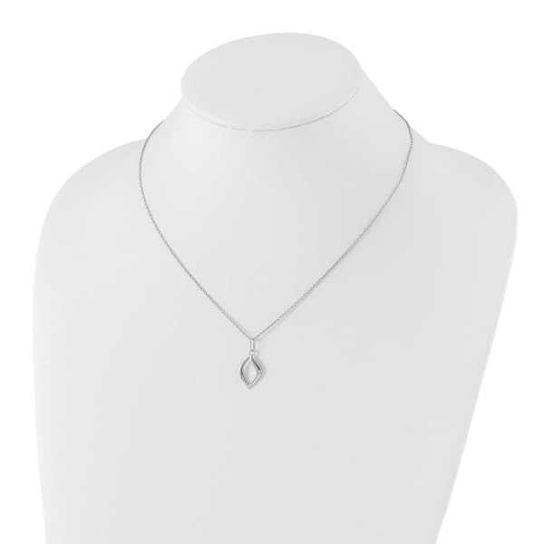 IceCarats 925 Sterling Silver 18 inch Diamond Chain Geometric Necklace