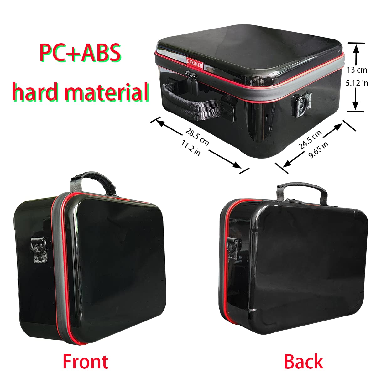 KAXIMEII Carrying Case for Nintendo Switch OLED,8 in 1 Switch OLED Accessories Bundle with Thumb Cap, Crystal Protective Case for Console & J-Con,Screen Protector,Hard Material Storage Bag,-Black