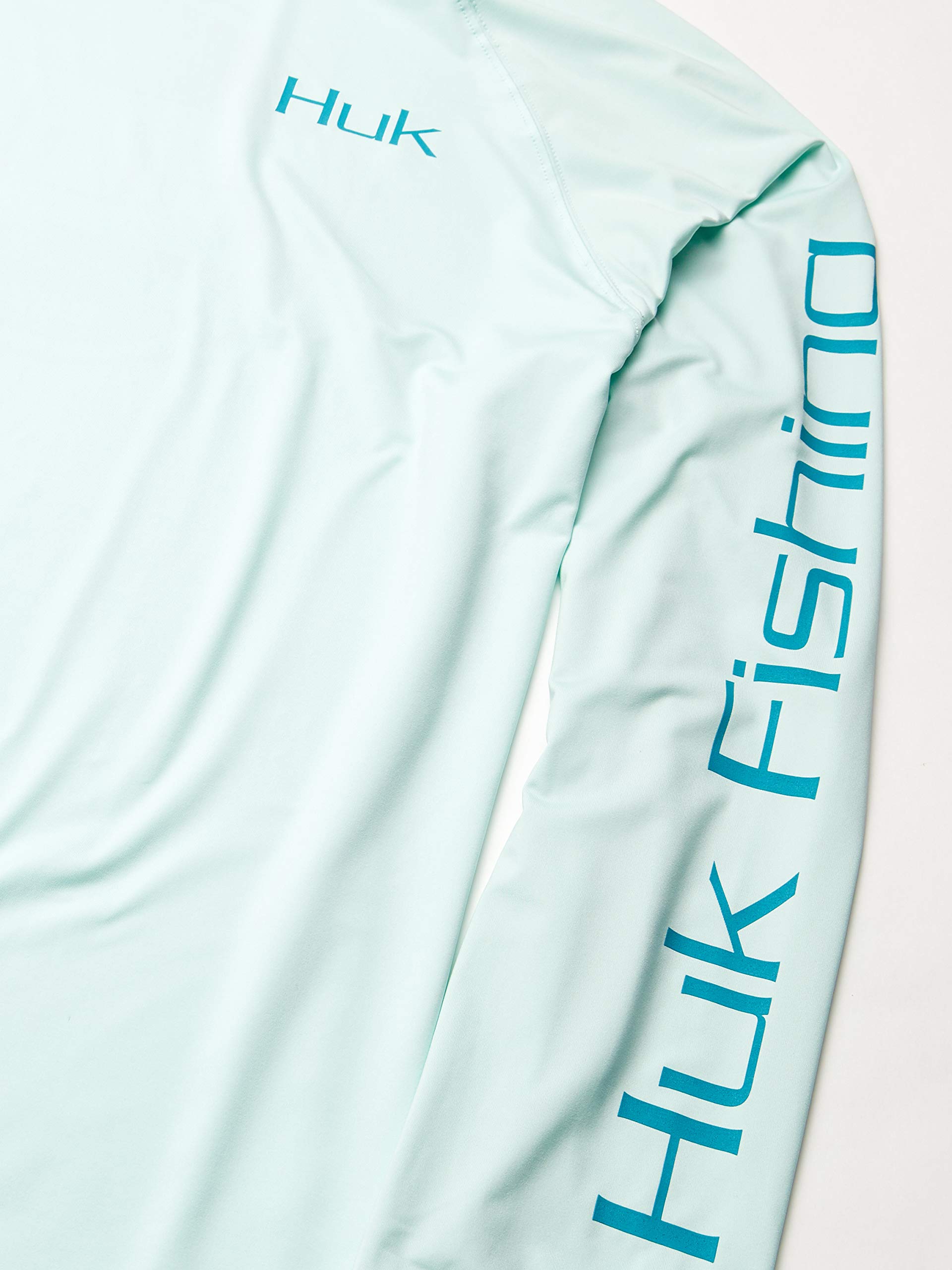 Huk Men's Pursuit Long Sleeve Sun Protecting Fishing Shirt, Americana Flag-Seafoam, 3X-Large
