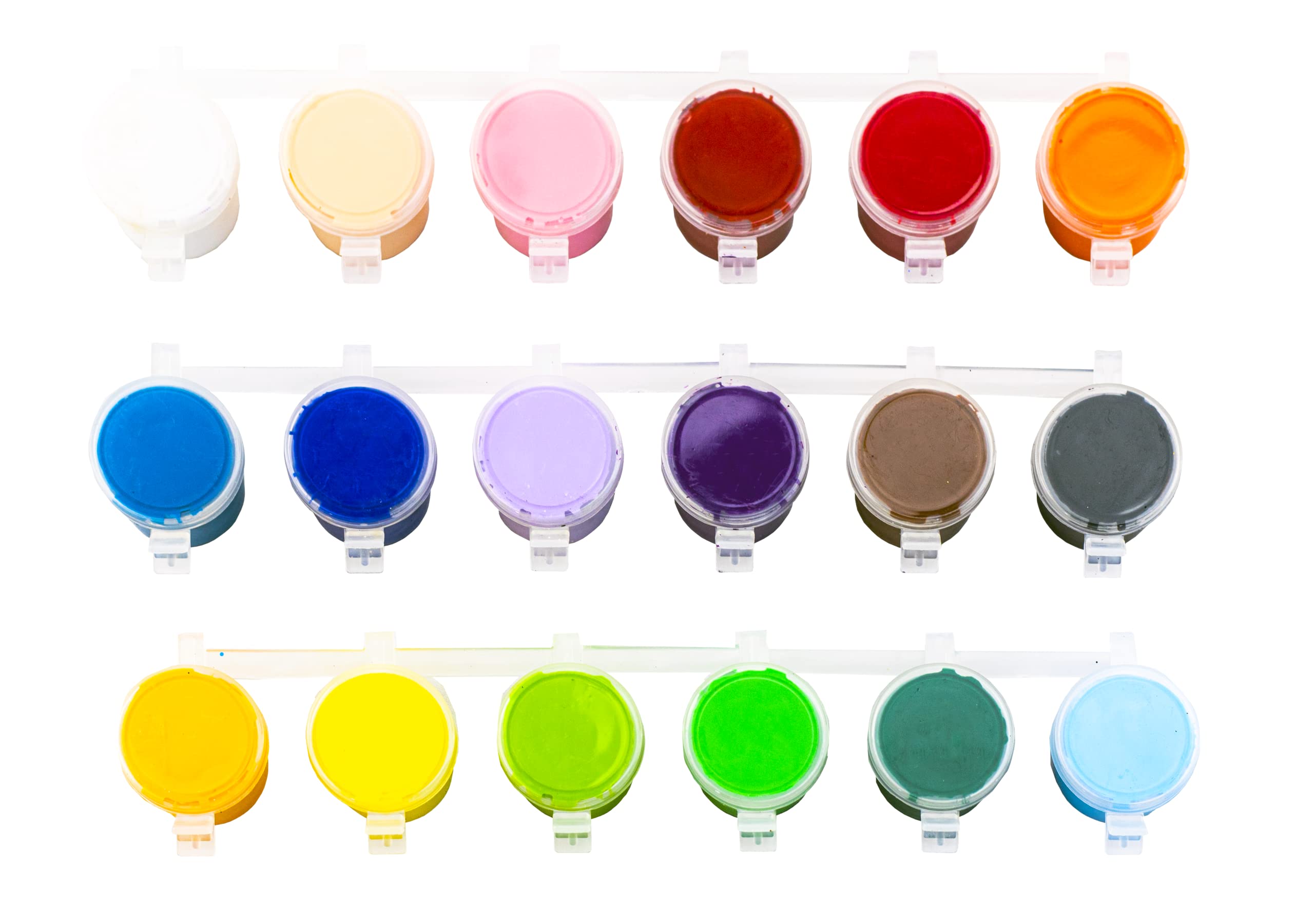 Iconikal 72 piece Acrylic Paint Set Non-Toxic,10ml Each, 18-Colors, 4 of each