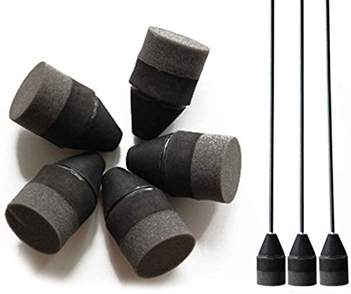 JTao-tec 6 /10pcs Soft Sponge Arrow Head Foam Shooting Arrowhead Game Practice Tips for Archery Bow CS Shooting Black (6pcs)
