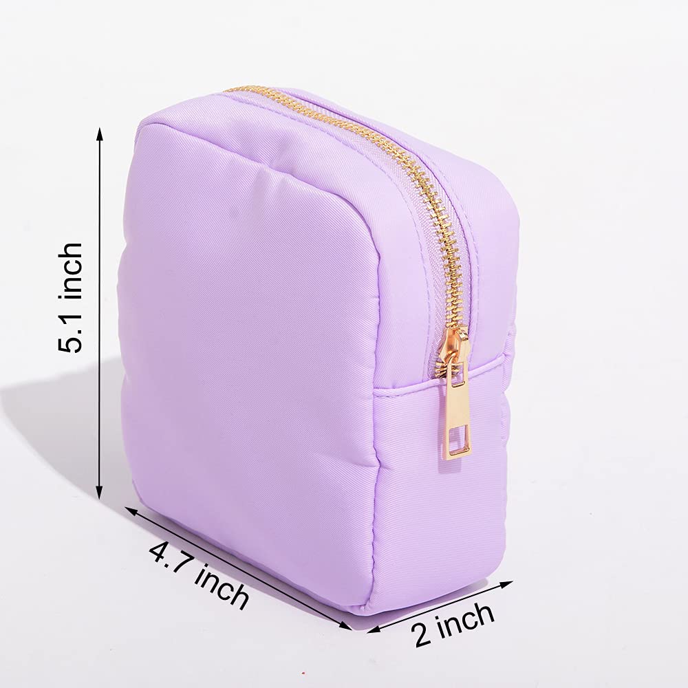 Kaymey Large Cosmetic Bag Makeup Pouch Bag Case Nylon Travel Set (Purple, L)