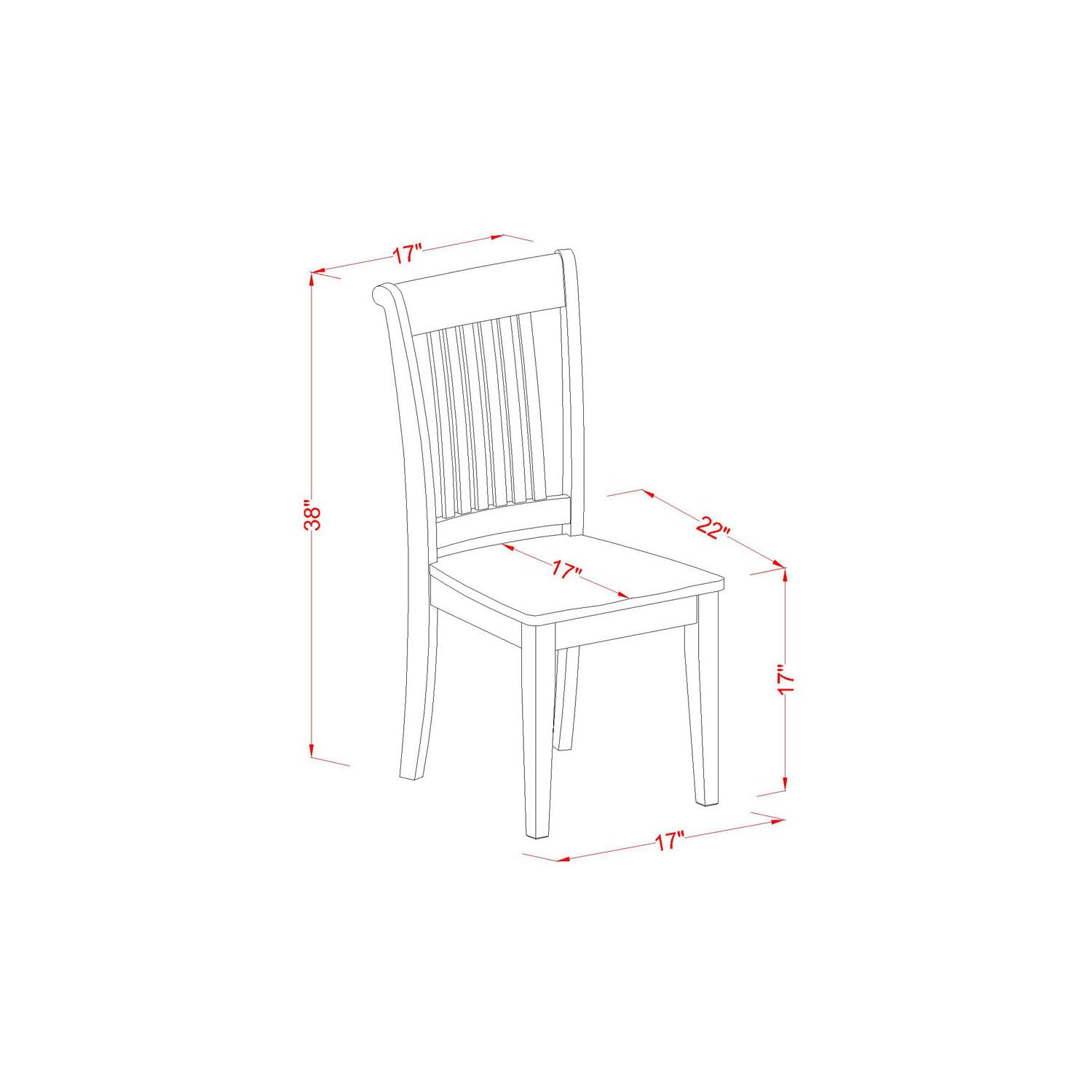 HomeStock Retro Renaissance 3Pc Wood Dining Table Set Consists of A Kitchen Table and 2 Dinette Chairs with Solid Wood Seat and Slat Back, Oak Finish