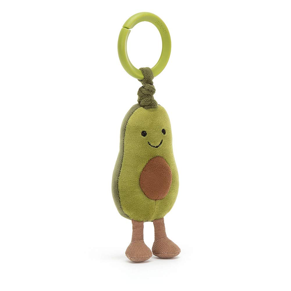 Jellycat Amuseable Avocado Jitter Baby Car Seat Stroller Toy, 6 inches