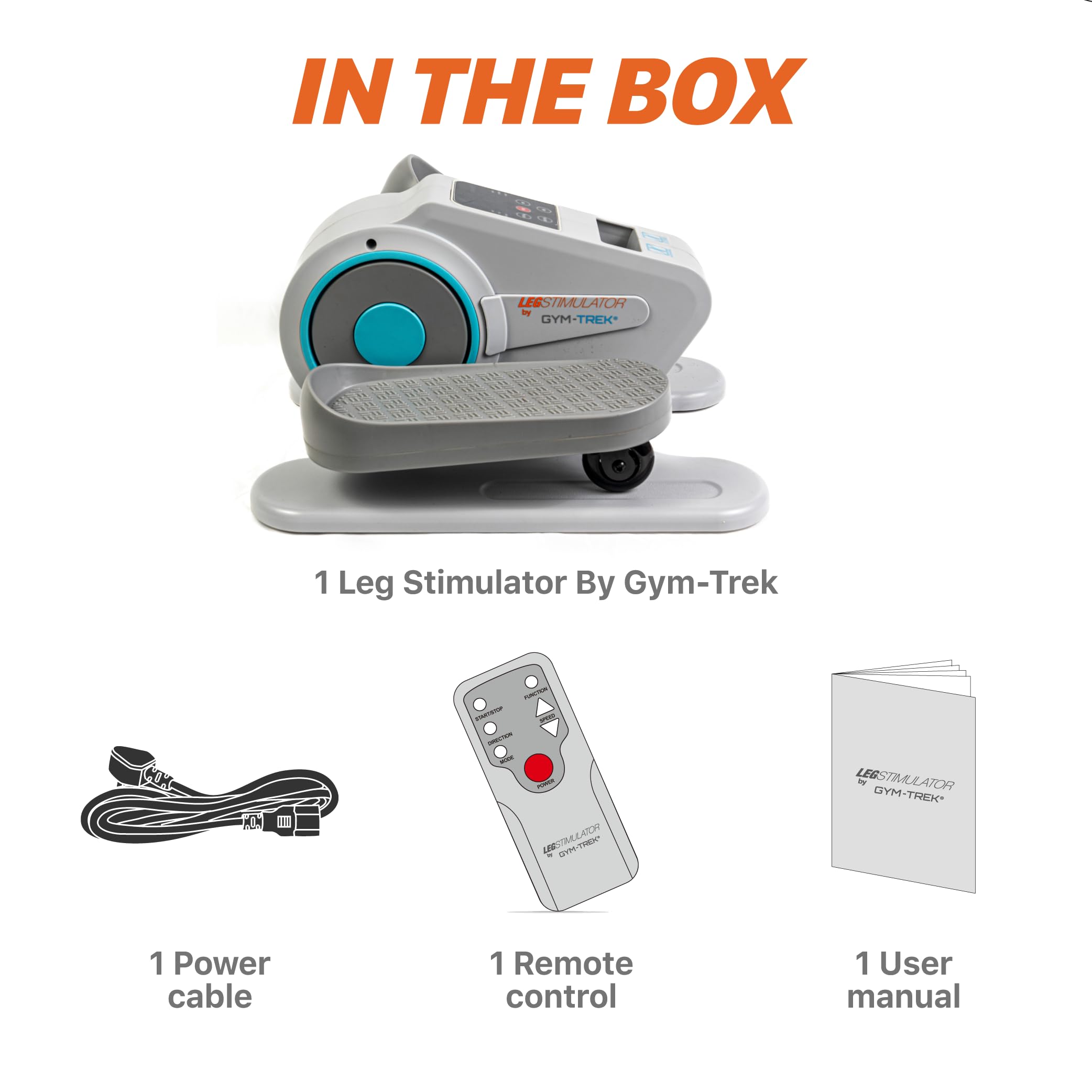 LegStimulator Seated Under Desk Elliptical Electric Machine w Remote Control Portable Trainer Pedal Exerciser LCD Monitor Compact Trainer for Home & Office Gym