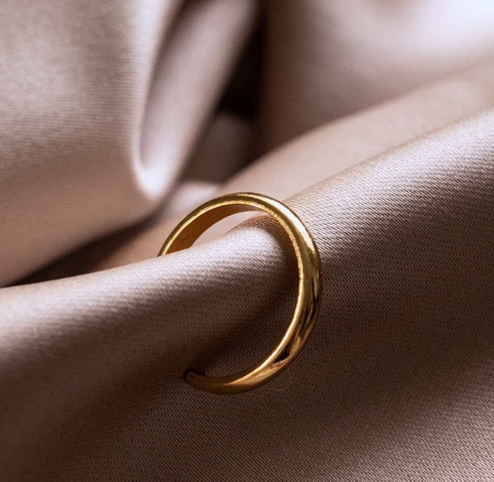 Hoops & Loops Yellow Gold Flashed Sterling Silver High Polished Plain Simple Toe Ring