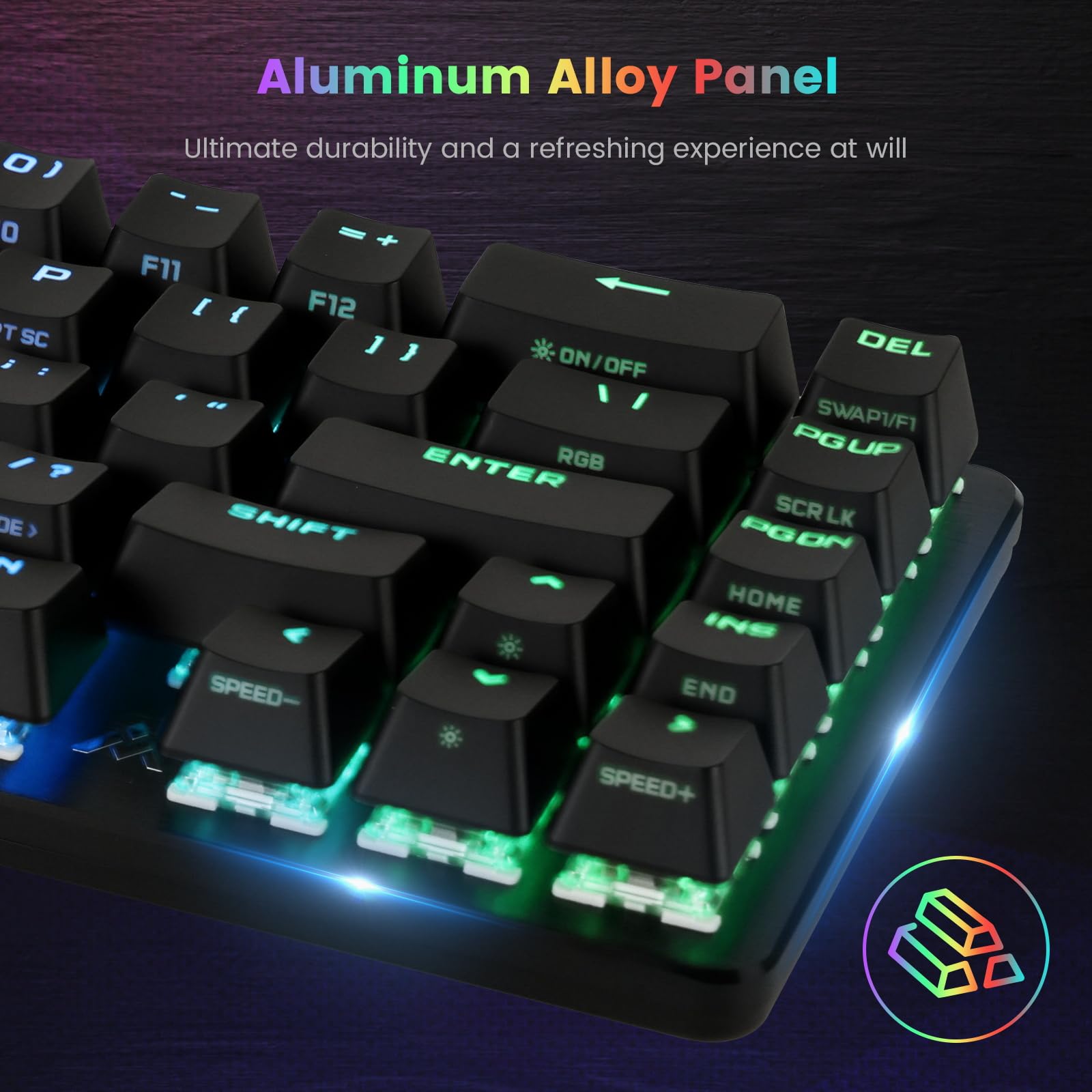 TIETI Wired Mechanical Keyboard,RGB Backlit Ultra-Compact 65% Layout 67Keys Gaming Keyboard,Hot Swappable Keyboard,Gateron Red Switch