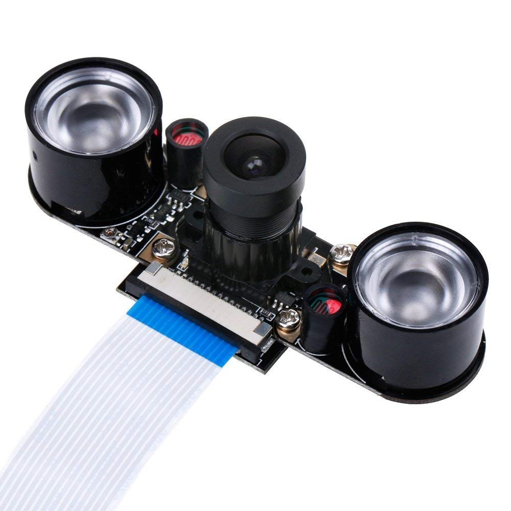 Infrared Night Vision IR Camera for Raspberry Pi 4, Pi 3b+ Video Webcam with Case Suits for 3D Printer