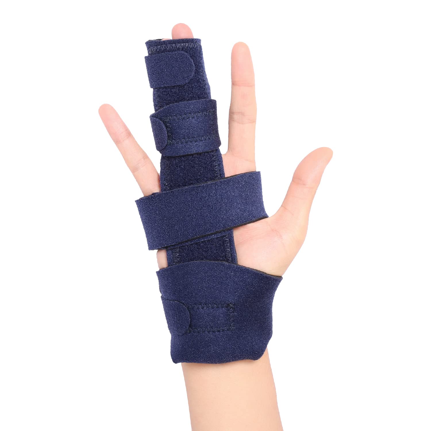 joingood 2 Finger Splint, Trigger Finger Splint for Broken Finger, Adjustable Two Finger Splint for Straightening, Sprains, Mallet Injury, Arthritis, Full Hand and Wrist Support