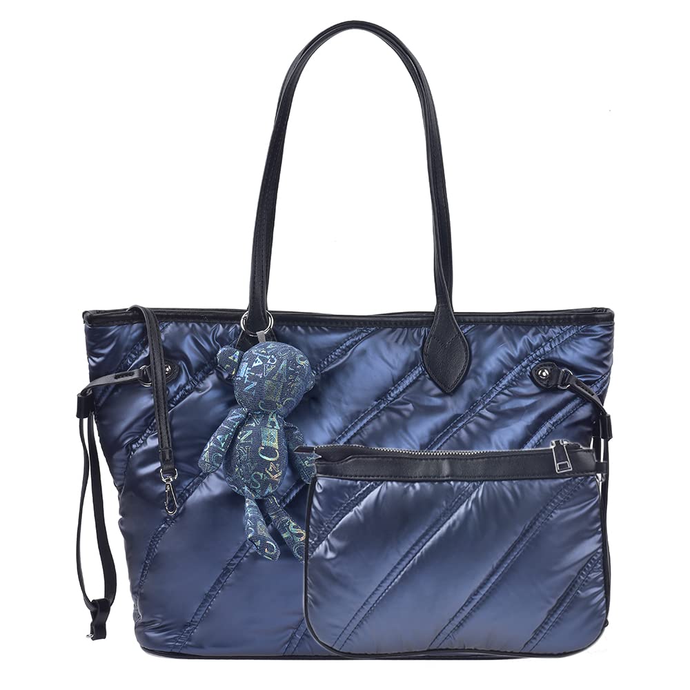 Large Quilted Nylon Padding Tote Bag Waterproof Casual Handbags Puffer for women