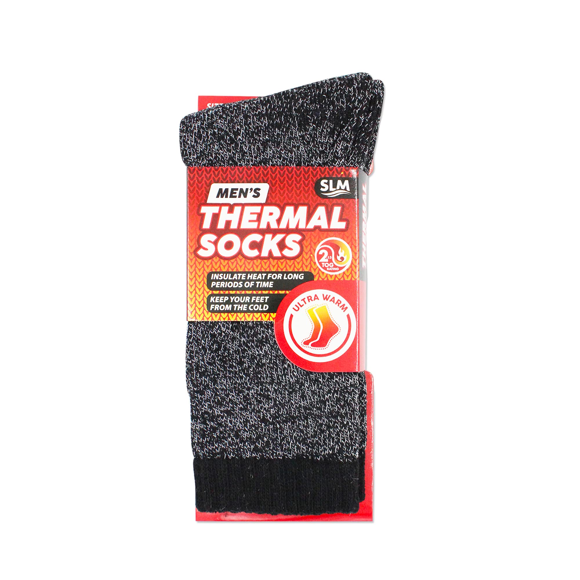 Heated Sox Men's 3 Pairs of Insulated Thermal Socks Size 10-13