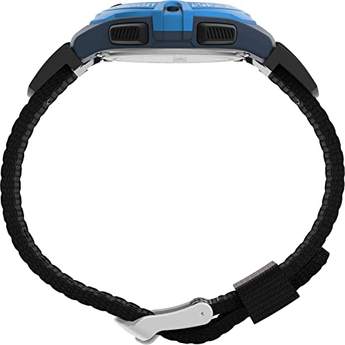 Timex Unisex Expedition CAT Midsize 33mm Watch - Black Strap Digital Dial Blue Case