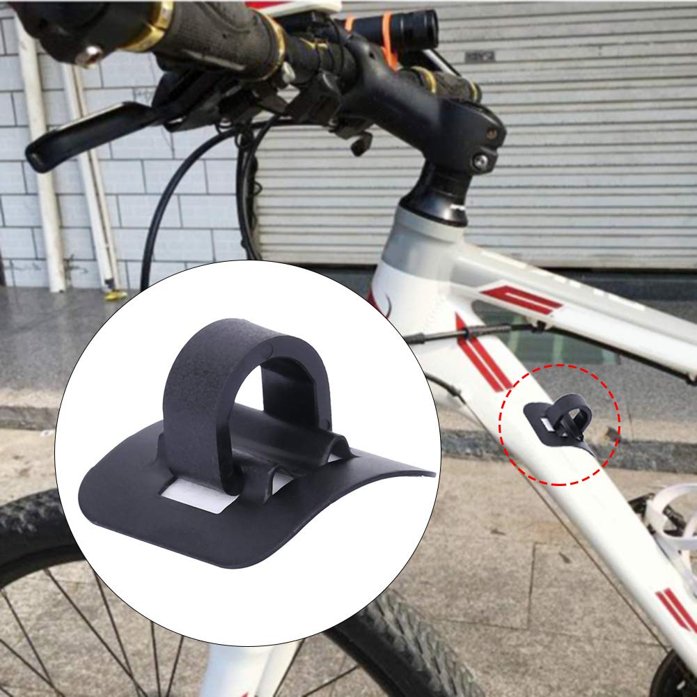 Keenso Bike Cable Hose Grips, Housing Hose Guide Mountain Road Mountain Bike Brake Cable Tube Guide Shifter Adapter Bicycle Frame C-Clips(6)