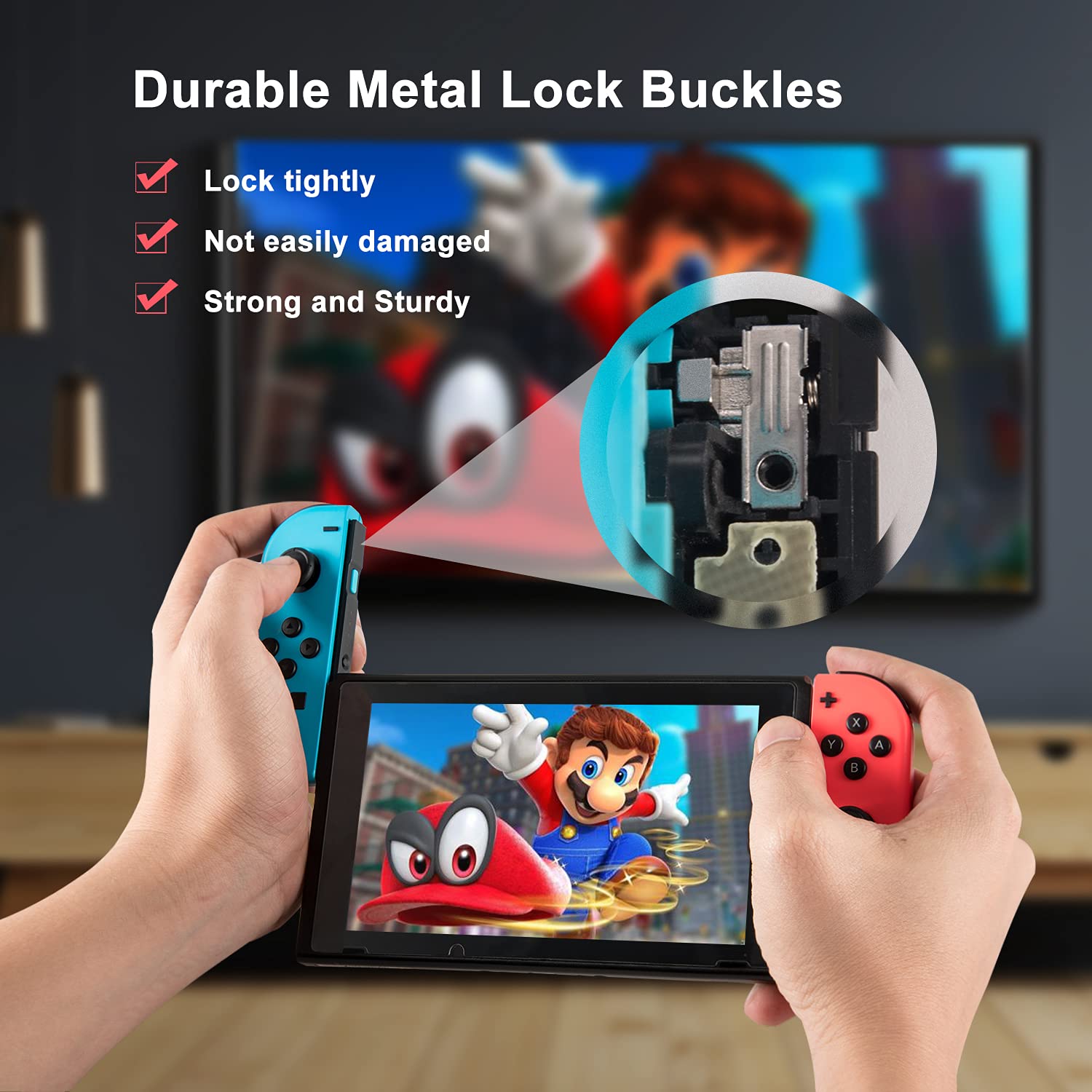 innoAura Joycon Joystick Replacement, 27 in 1 Repair Tool Kit with 2-Pack 3D Analog Stick, 2 Metal Buckles,3 Screwdrivers, Back Shell Kickstand, Pry Tools for Joycon/NS Switch/Switch Lite