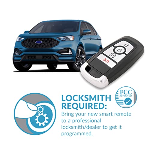 Keyless2Go Replacement for 4 Button Proximity Smart Key 2-Way Gen 5 PEPS for Ford M3N-A2C931426 164-R8182