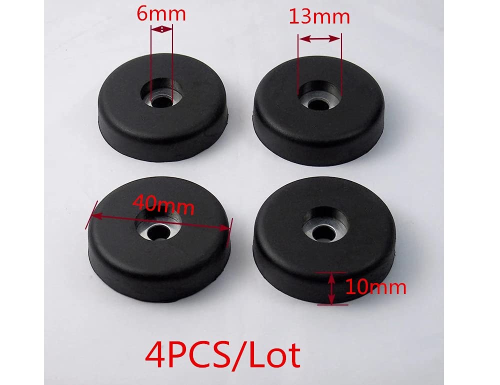 KROYWACHS DJ Speaker Cabinet Rubber Feet for Speaker Cabinets and Flight Case， Repair Kit Accessories Woofer 4PCS 40x10mm for Home Theater Karaoke