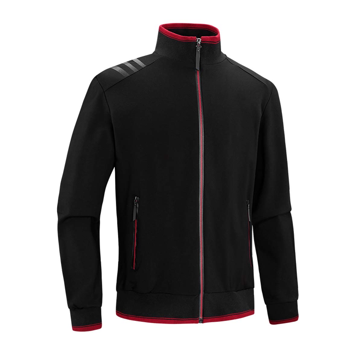 INVACHI Men's 2-Piece Full Zip Athletic Tracksuit Set Jacket & Pants for Active Fitness and Jogging