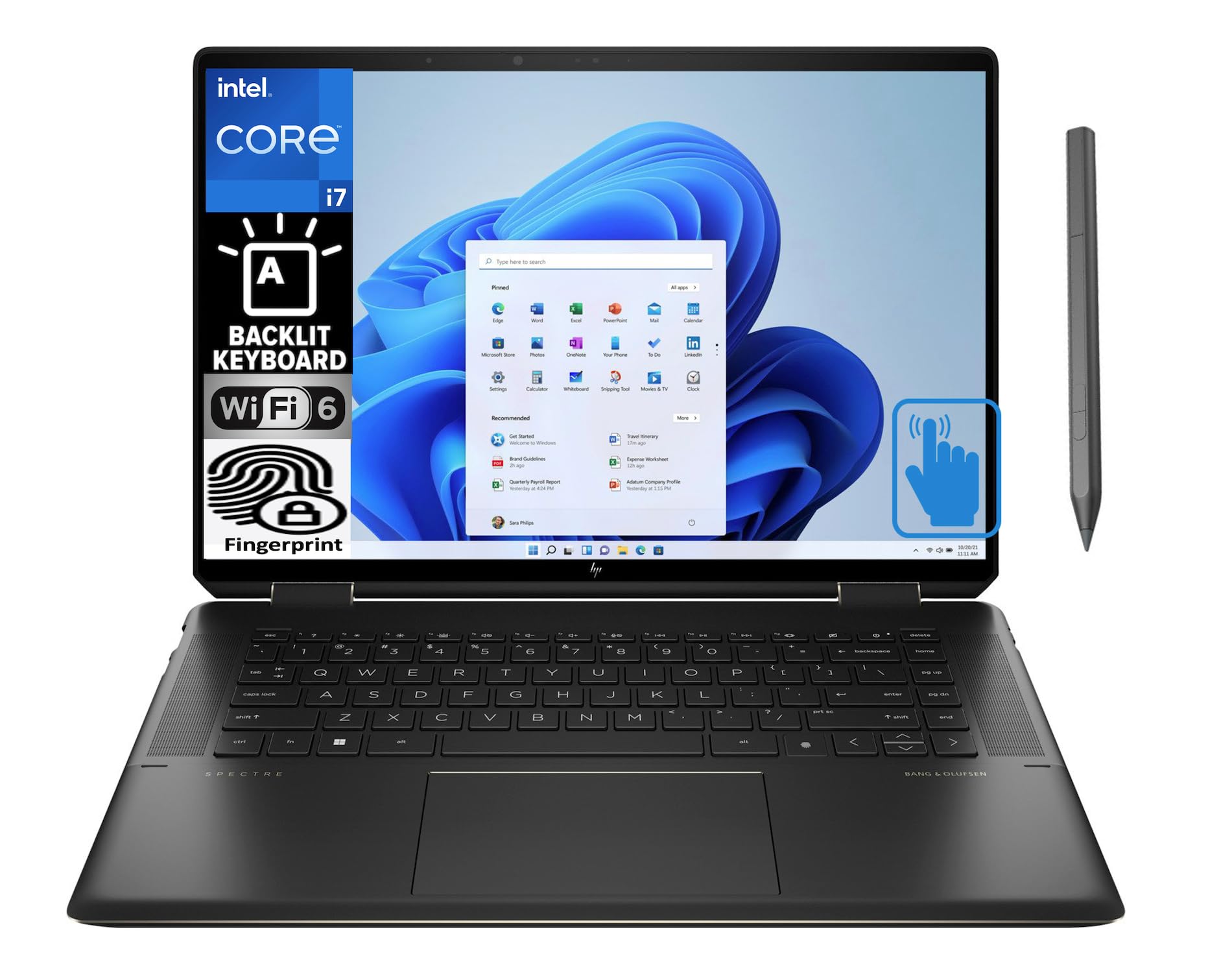HP Spectre x360 2-in-1 Laptop 2023 16" 3K+ IPS Touchscreen 14-Core Intel i7-13700H 16GB DDR4 1TB SSD Iris Xe Graphics Thunderbolt 4 Wi-Fi 6E Backlit KB Fingerprint Windows 11 Home Pen w/ONT 32GB USB