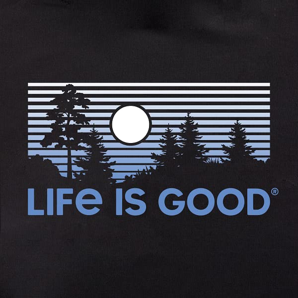 Life is Good Women's Active Tee (Forest Vista - Jet Black, Large)