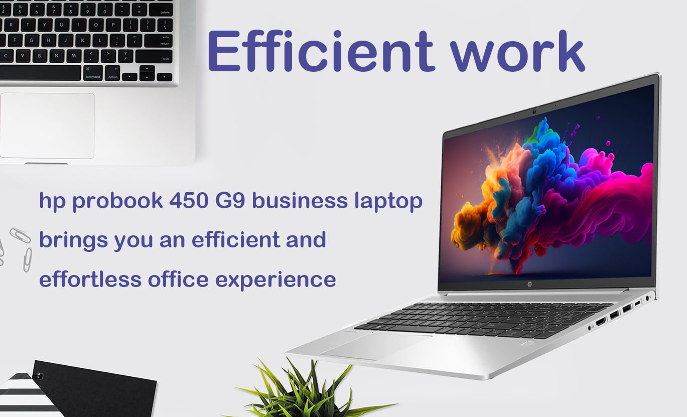 HP ProBook 450 G9 Business Laptop, 15.6 Inch FHD Display, Intel Core i5-1235U, 16GB RAM, 1TB SSD, Windows 11 Pro, Long Battery Life, Numeric Keypad, HDMI, PCM