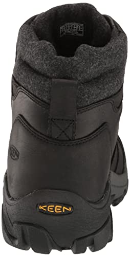 KEEN Men's Targhee 2 Waterproof Insulated Hiking Boot, Black/Black, 12