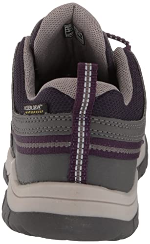 KEEN Targhee Low Height Waterproof Hiking Shoes, Magnet/Tillandsia Purple, 4 US Unisex Big Kid