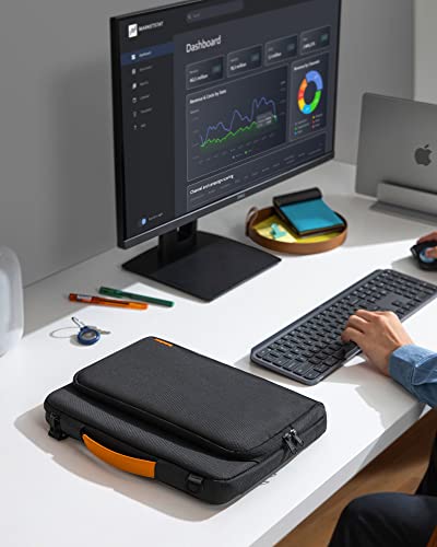 tomtoc 360 Protective Laptop Shoulder Bag for 16-inch MacBook Pro M2/M1 Pro/Max A2780 A2485 A2141 2023-2019, 15-inch MacBook Air M2/A2941 2023 with a Hard Cover, Water-Resistant Laptop Accessory Case