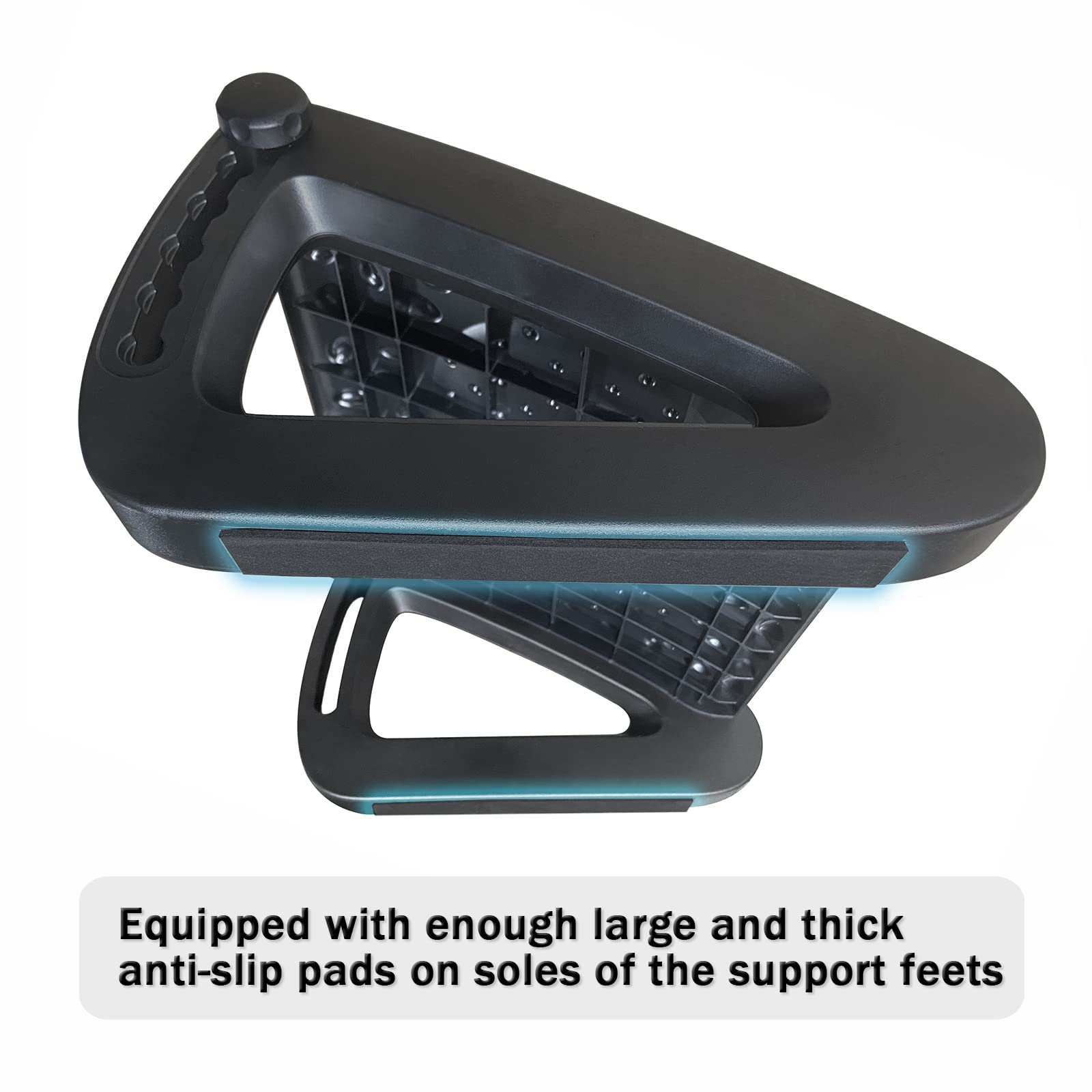 Kriico Foot Rest Under Desk, Ergonomic Rocking Foot Nursing Stool with Massage Points & Rollers at Work and Study, Feet Leg Rest Pain Relief and Body Support for Home Office (Black)