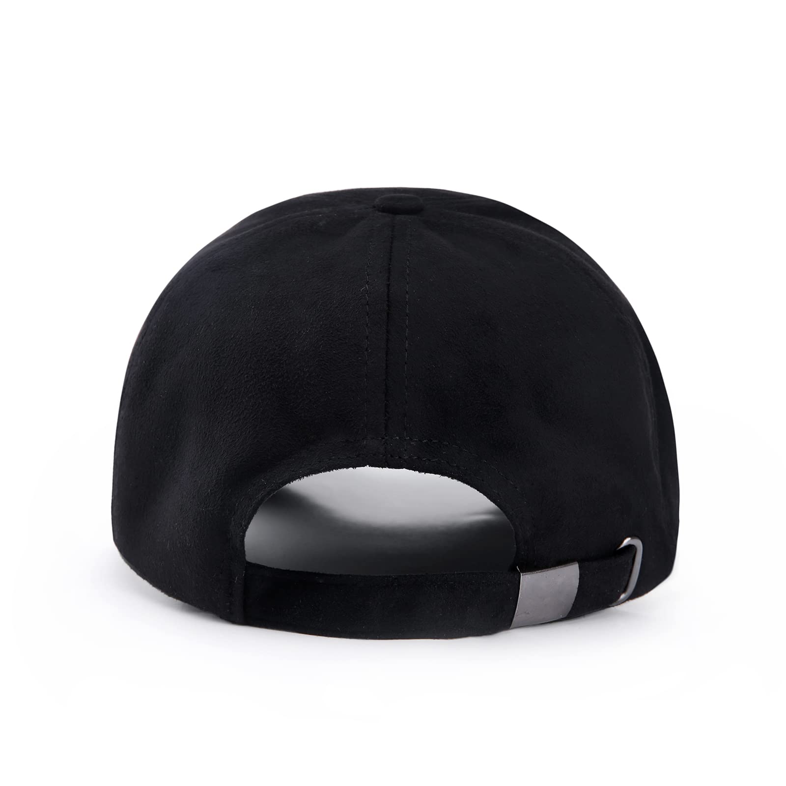 JOOWEN Men Women Faux Suede Baseball Hat Unisex Adjustable Plain Dad Cap (Yellow)