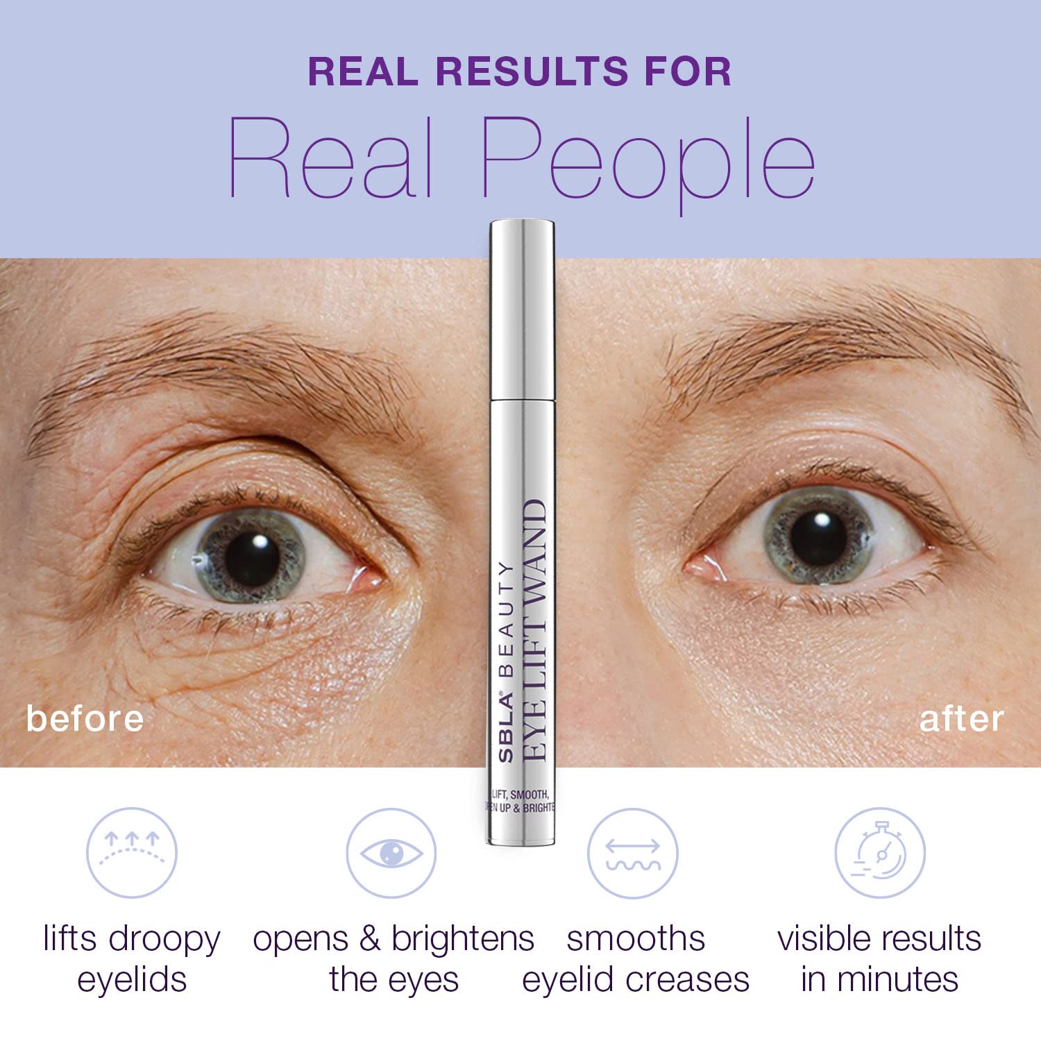 SBLA Eye Lift Wand: Advanced Anti-Aging Serum for Eyelids, Lifting Creases & Hooded Skin, 0.5 Fl Oz