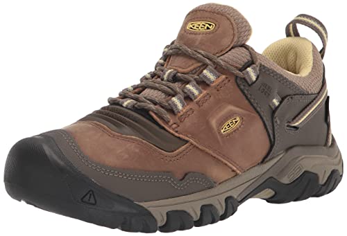 KEEN Women's Ridge Flex Low Height Waterproof Hiking Boots, Safari/Custard, 9