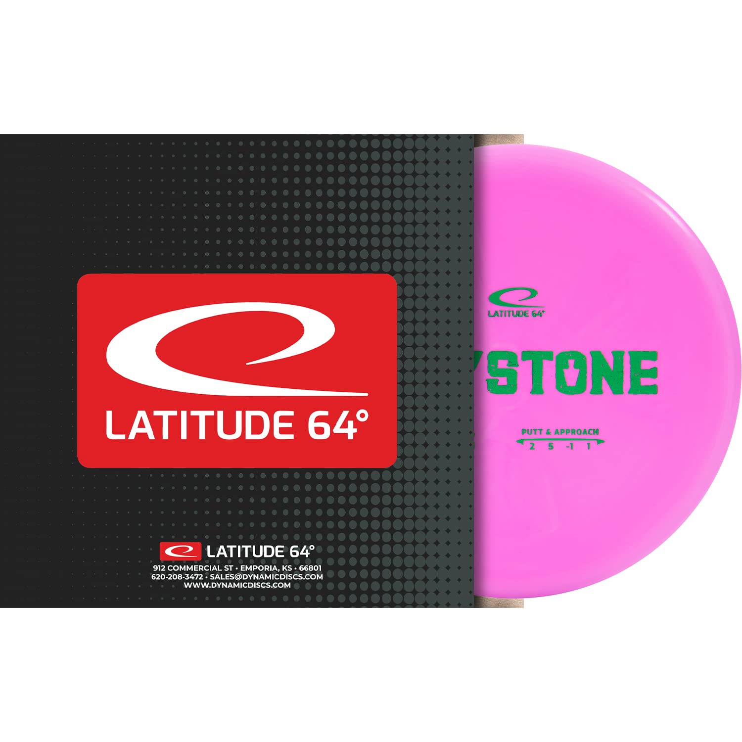 Latitude 64 Zero Medium Keystone | Disc Golf Putter | Frisbee Golf Putt and Approach Disc | 170g Plus | Beginner Friendly Disc Golf Putter | Stamp Color Will Vary (Pink)
